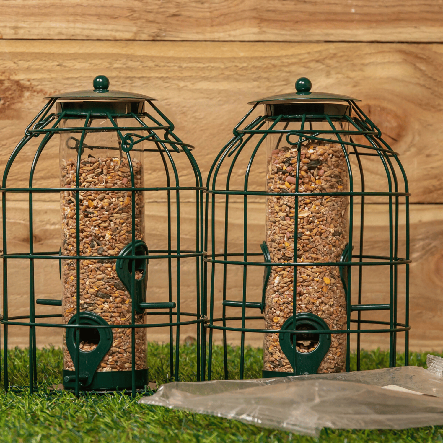 Pack of 2 Hanging Bird Seed Feeder with 1 pack of Seed