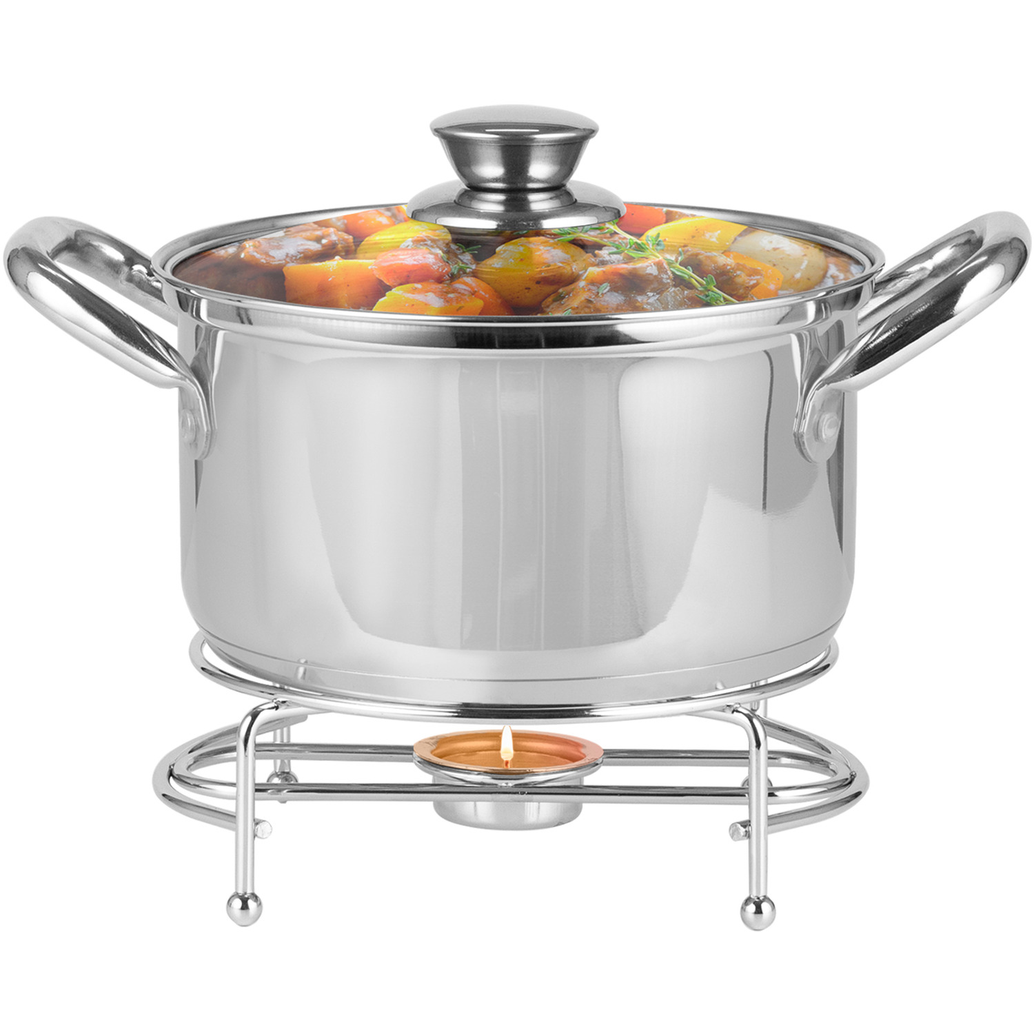 Essentials Chrome Food Warmer