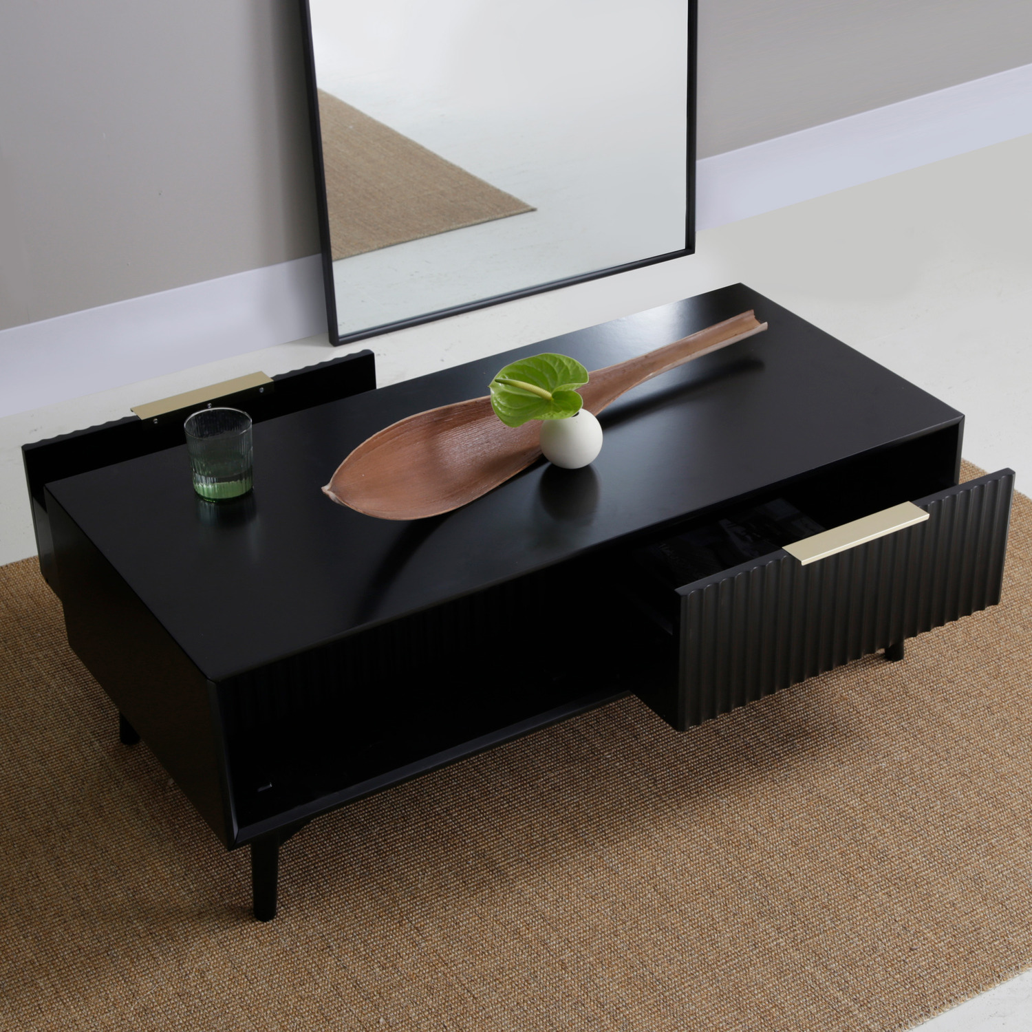 Monza - Coffee Table with Fluted Drawers