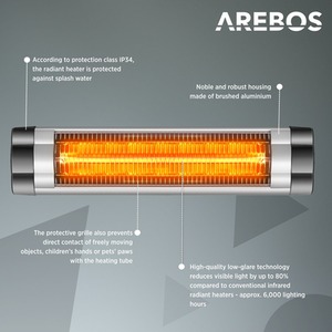 Infrared Wall Mounting Quartz Radiant Patio Heater