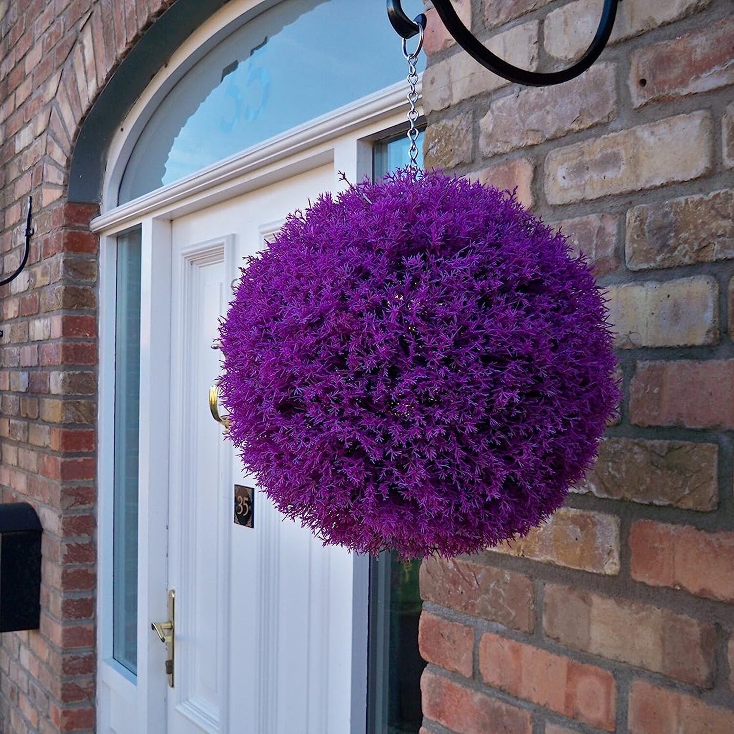 Best Artificial 28cm Purple Heather Topiary Ball
