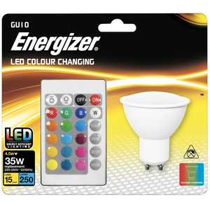 Energizer LED Colour Changing Spotlight Bulb (Remote Control) (35W)