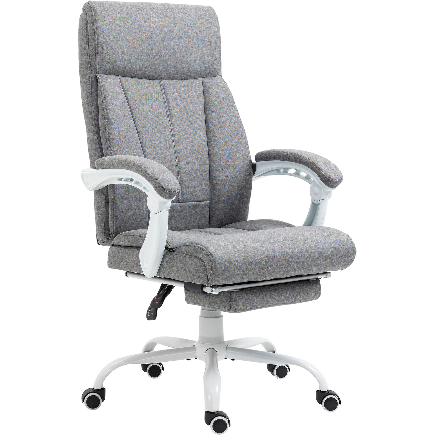 Office Chair with Footrest Arm Wheel High Back Adjustable Height