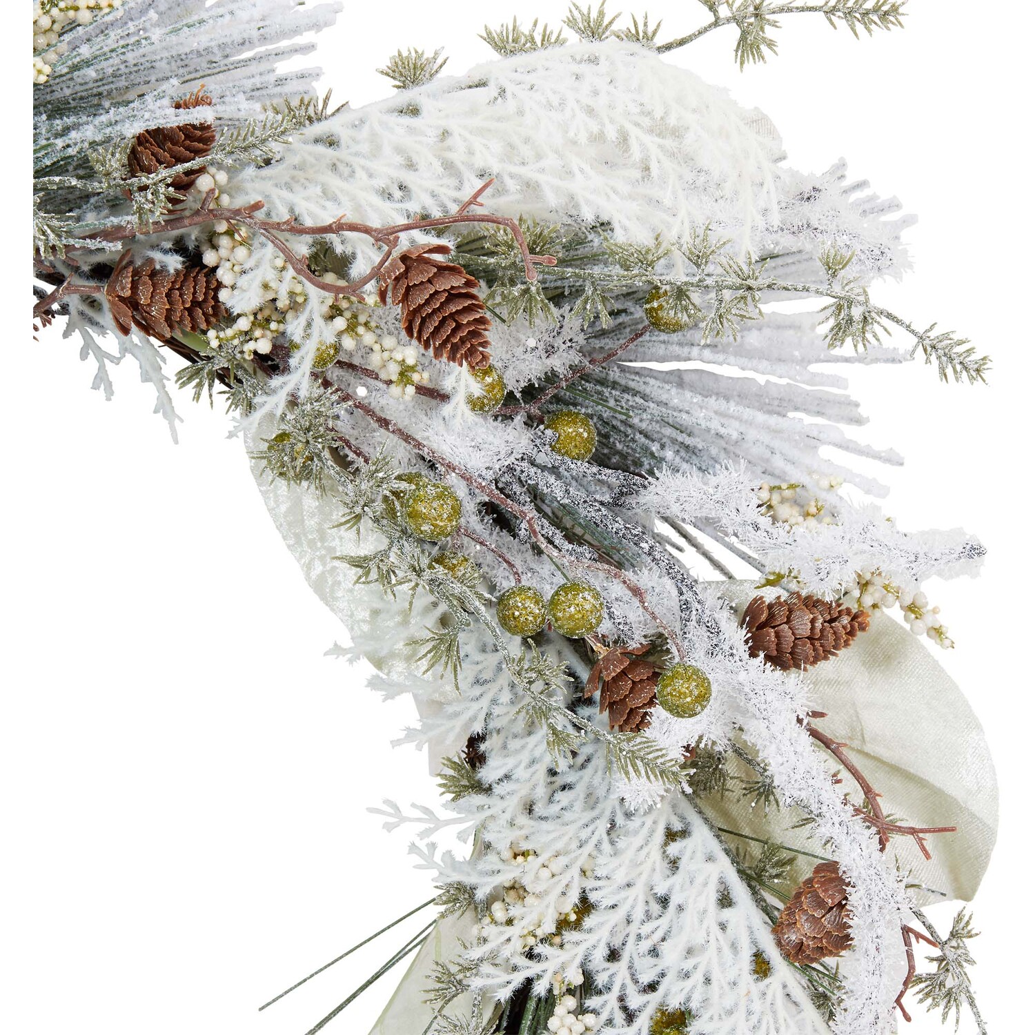 Frosted Magnolia Leaf Wreath