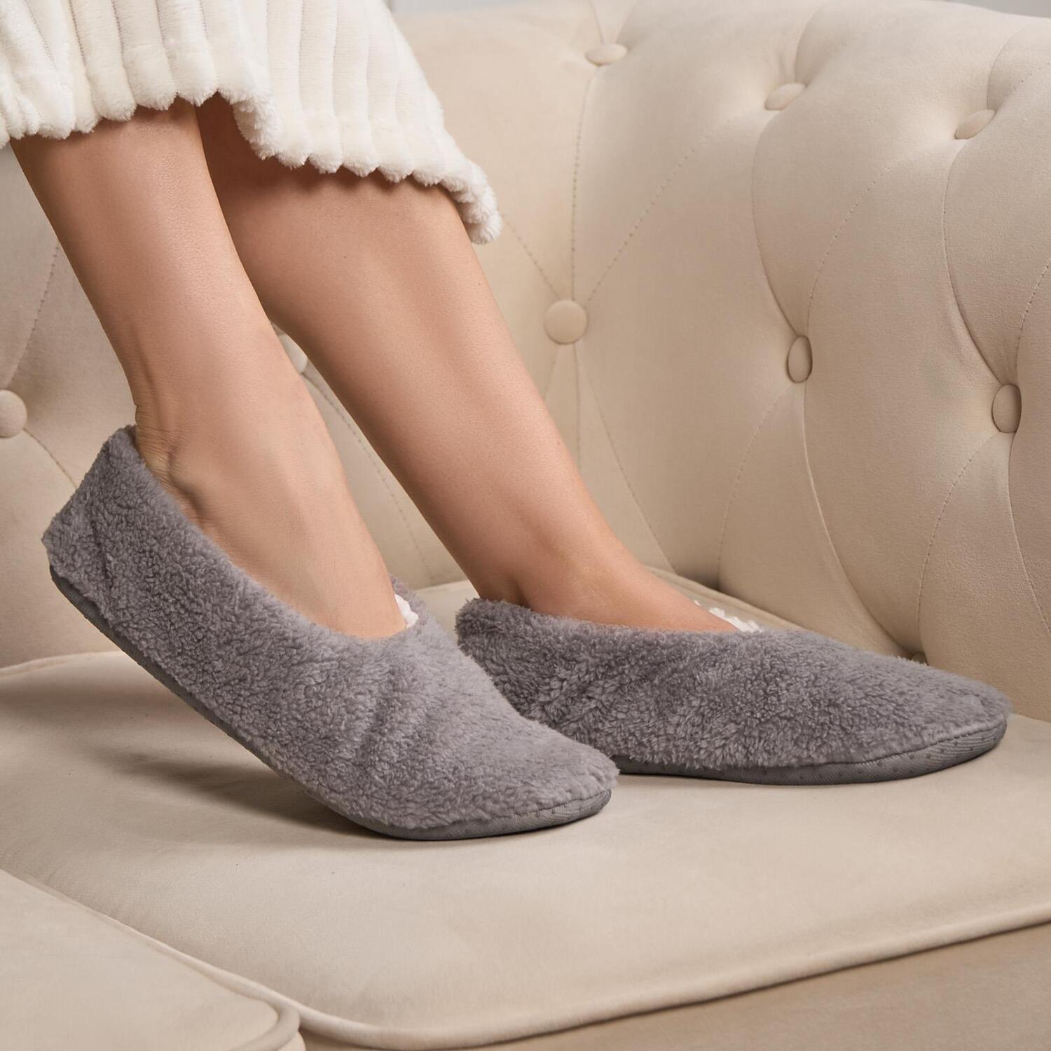Teddy Marl Slipper Socks