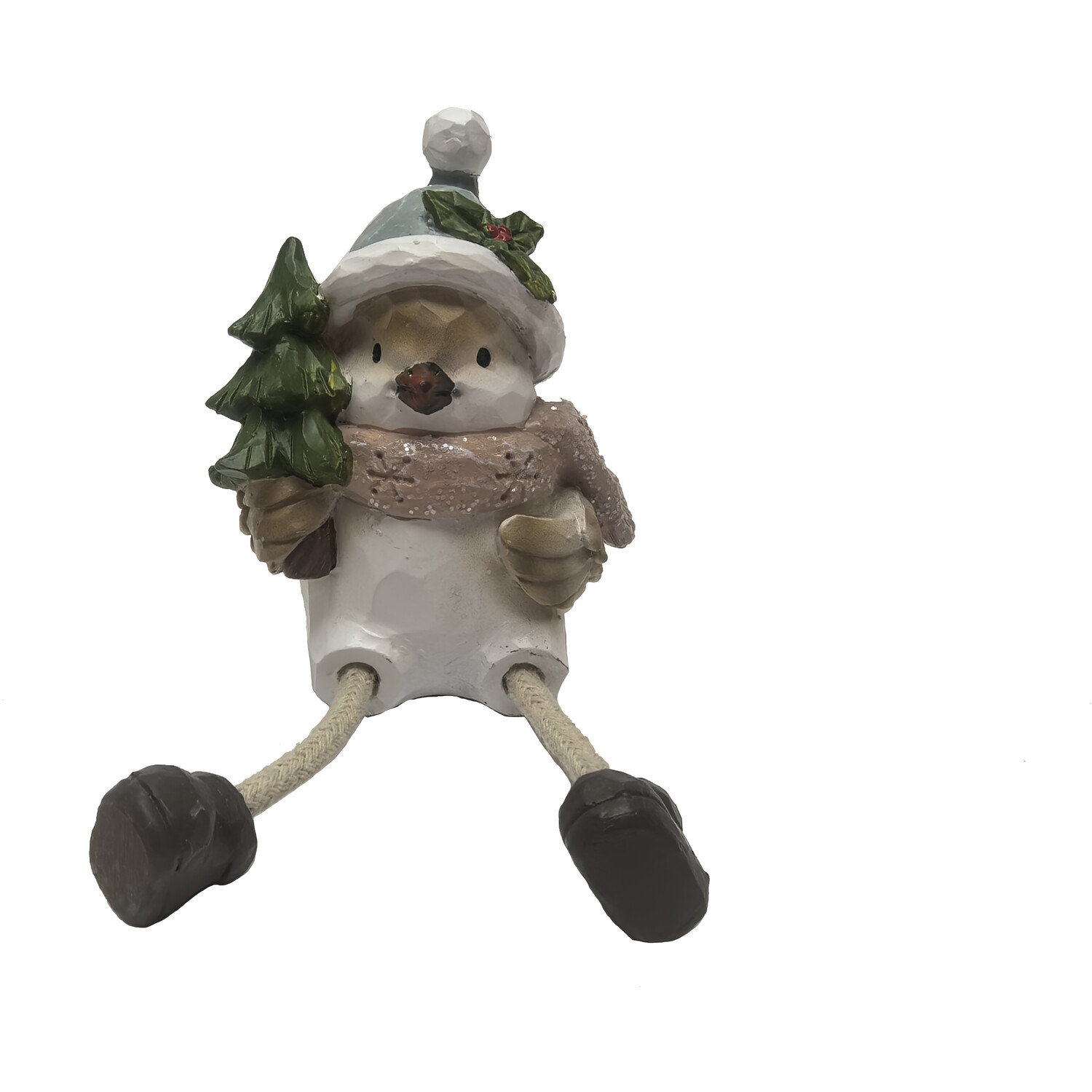 Wood Effect Shelf Sitting Robin