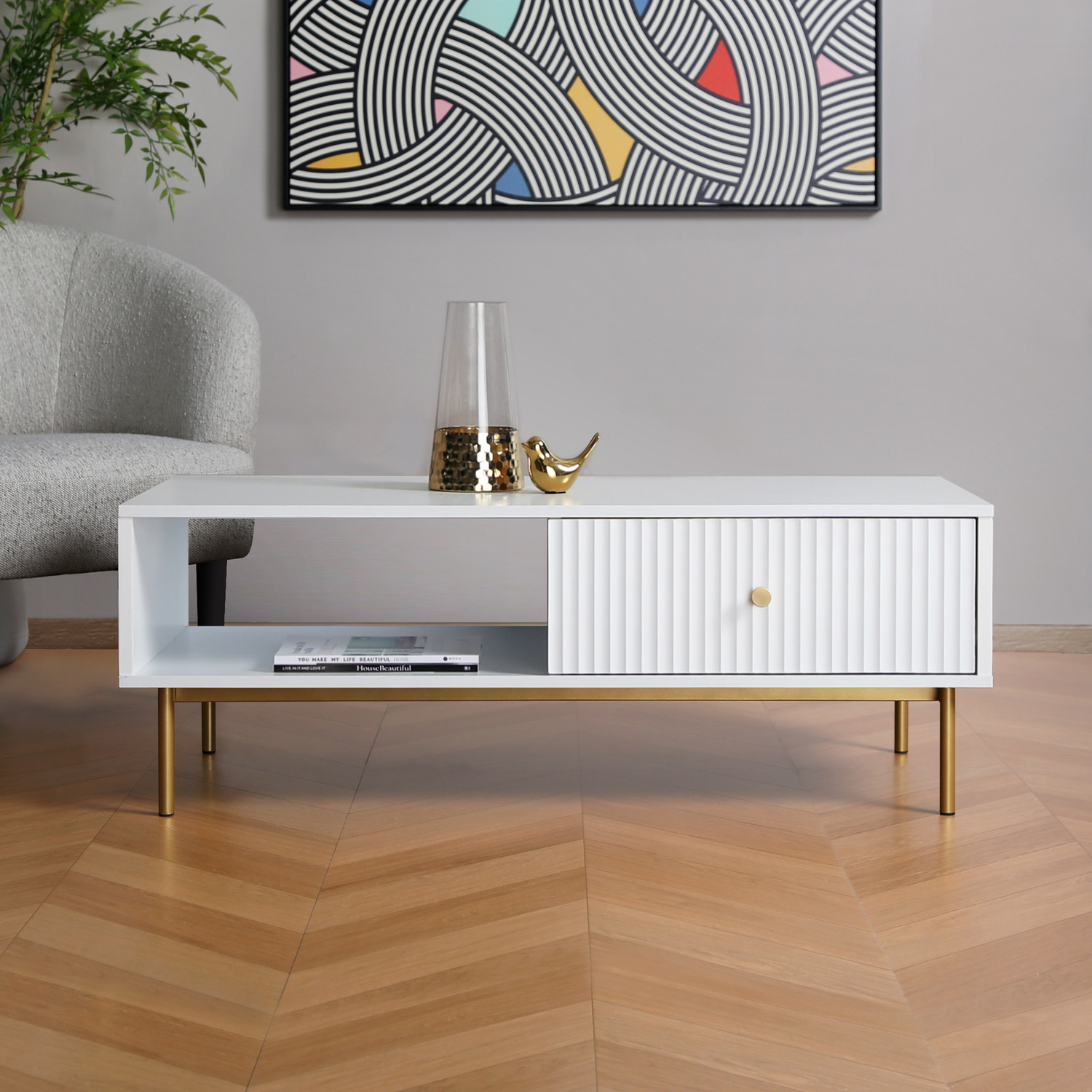 Devon Coffee Table with Drawer