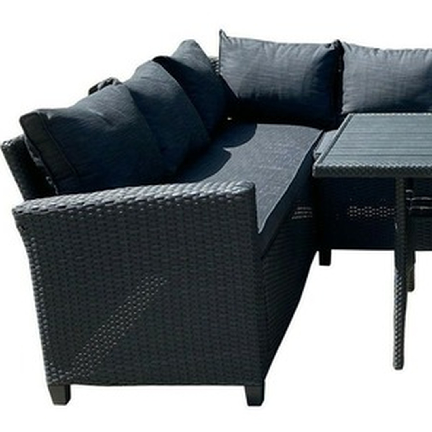 Rattan Garden Corner Sofa 7 Seater Furniture Patio Wicker Dining Set