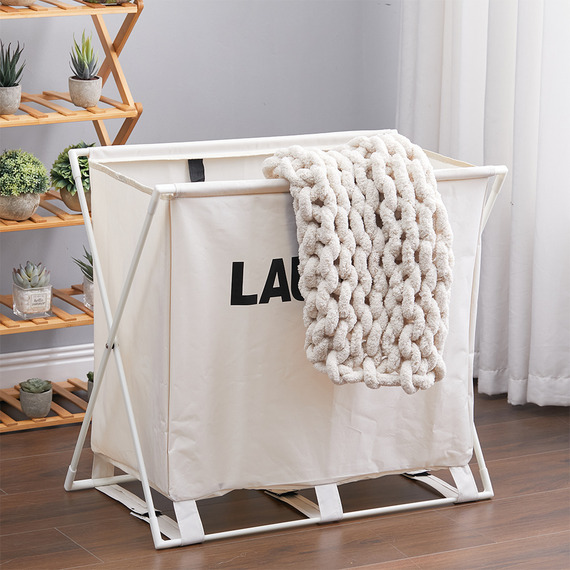 Oxford Fabric Laundry Basket Bin Clothes Washing Storage Hamper With Lid