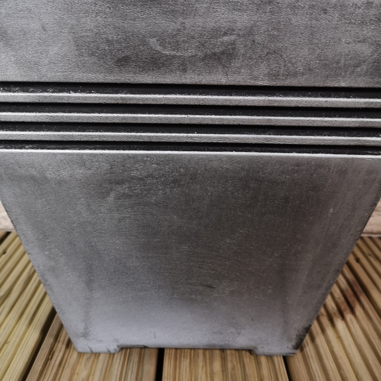 Milano Square Pewter Garden Planter