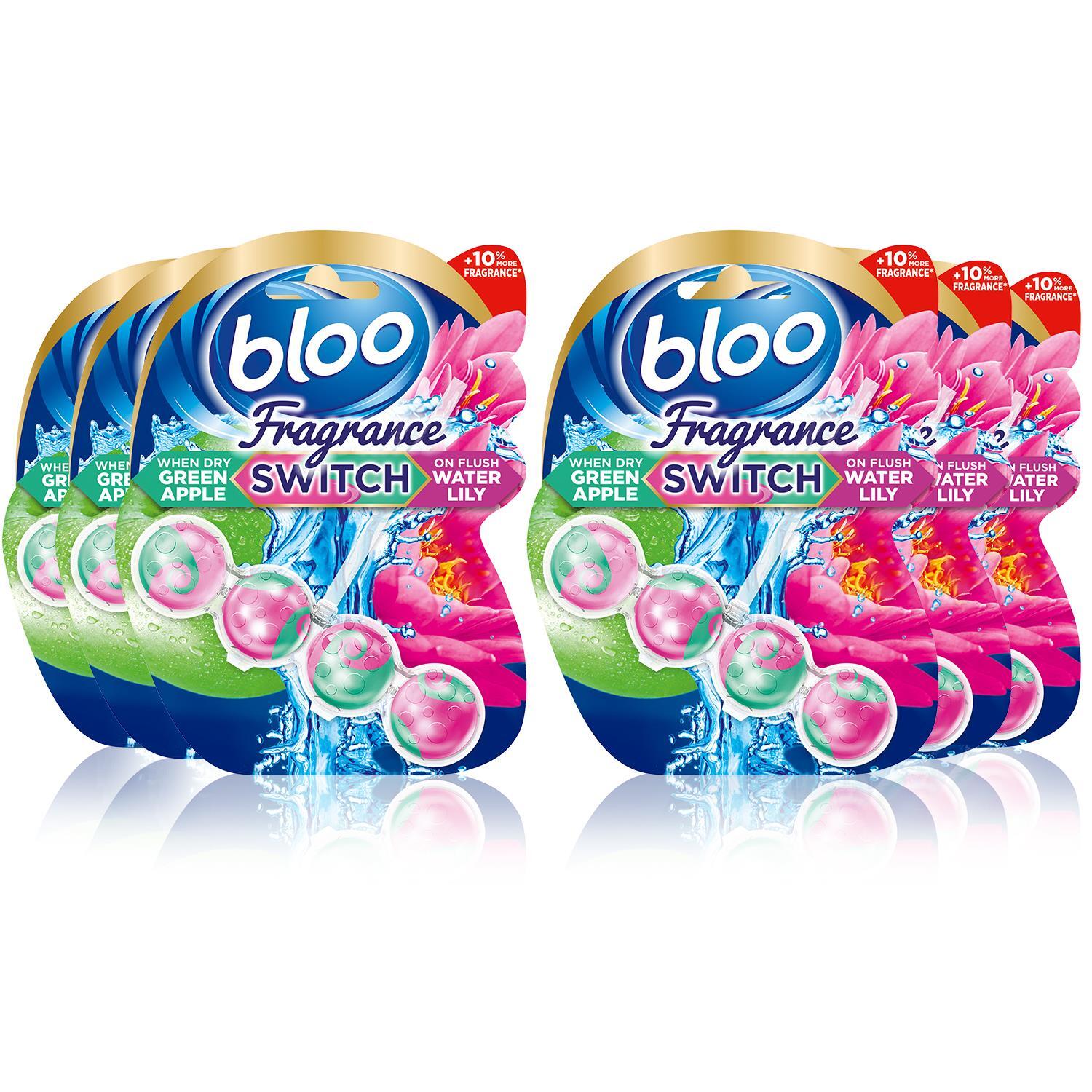 Bloo Toilet Rim Blocks Fragrance Switch Water Lily and Green Apple
