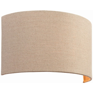 Obi 1 Light Up Down Wall Light Natural Linen Fabric Cotton E27