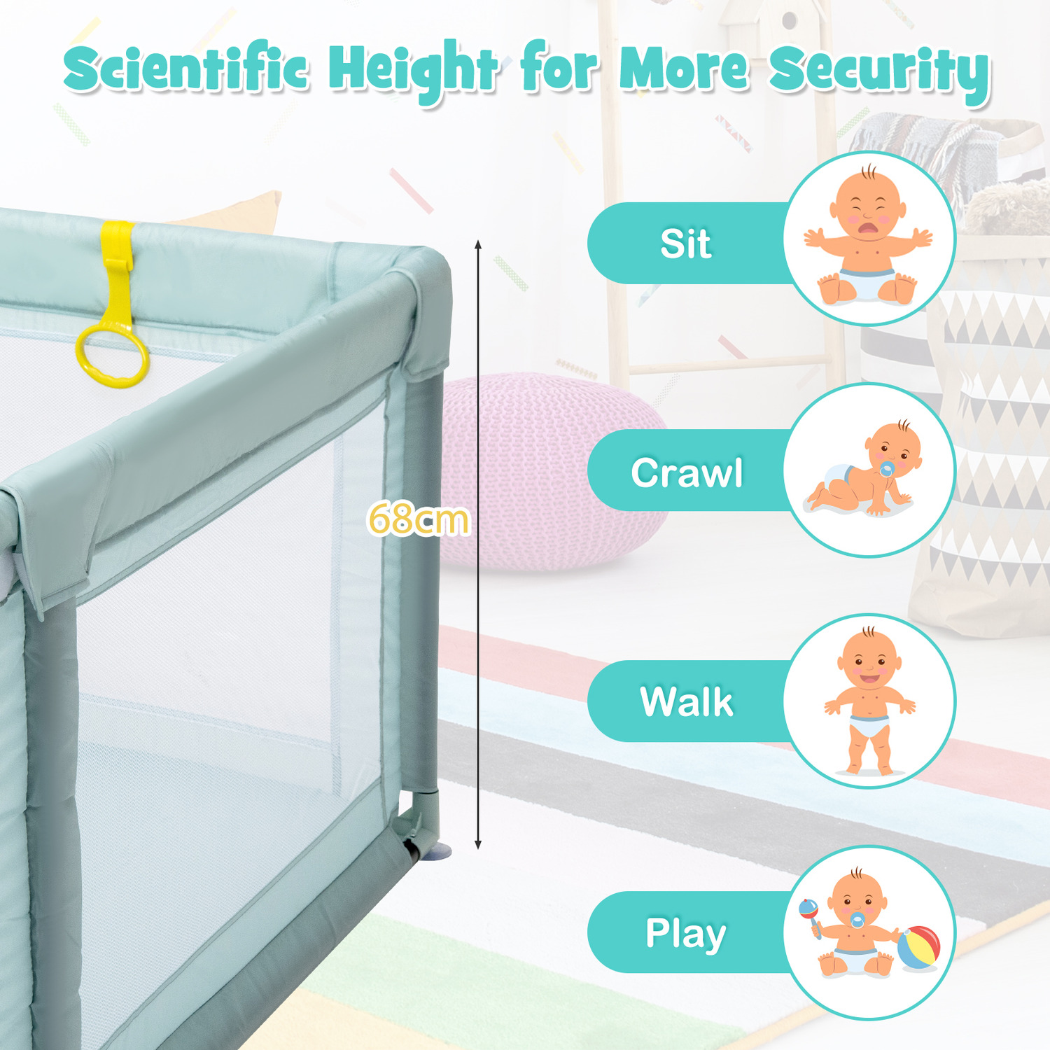 Baby Playpen Portable Large Safety Infant Activity Center