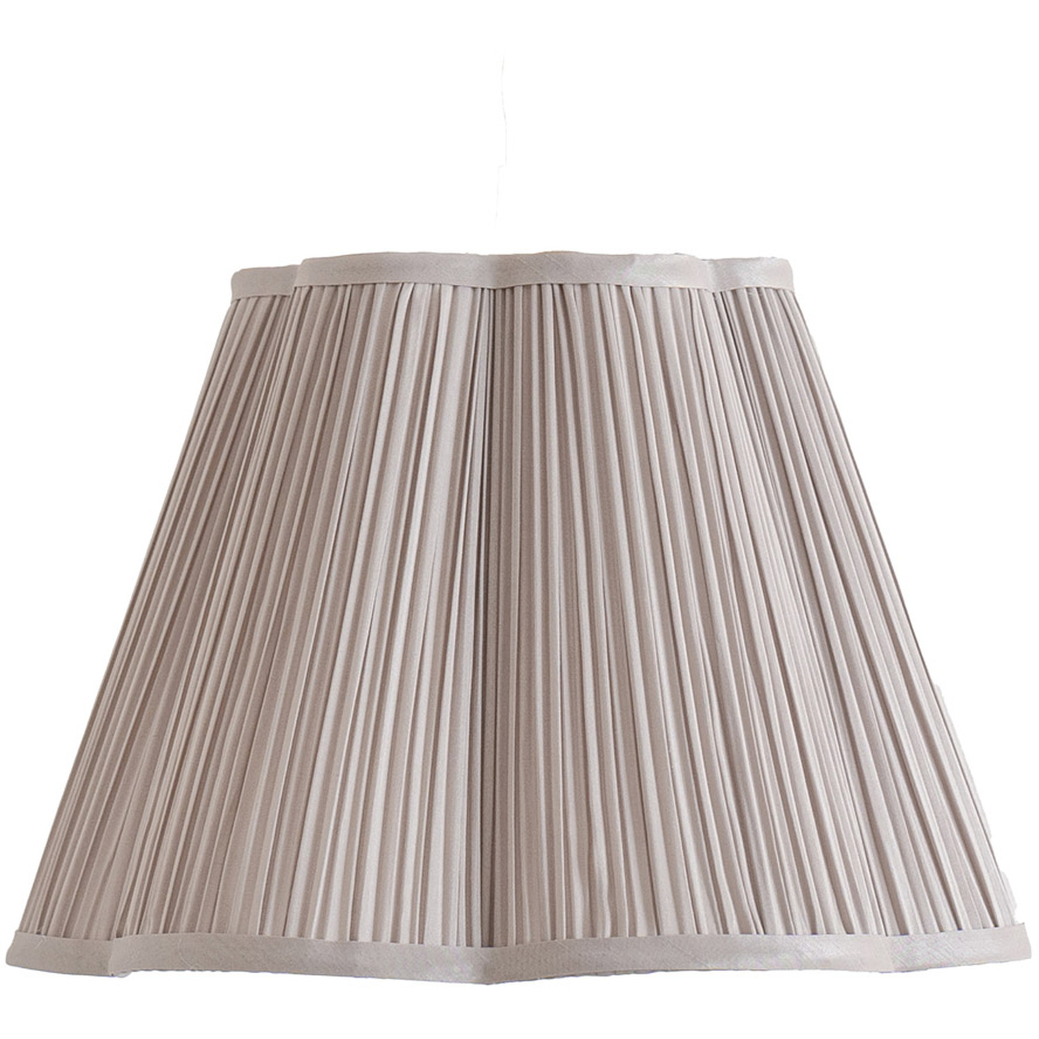 Loralei Large Pleated Light Faux Silk Scallop Lamp Shade