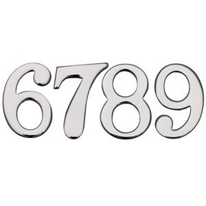 Self Adhesive Numerals Chrome