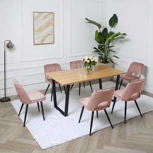 Provence Dining Set - Oak Veneer Dining Table with 6 Chairs