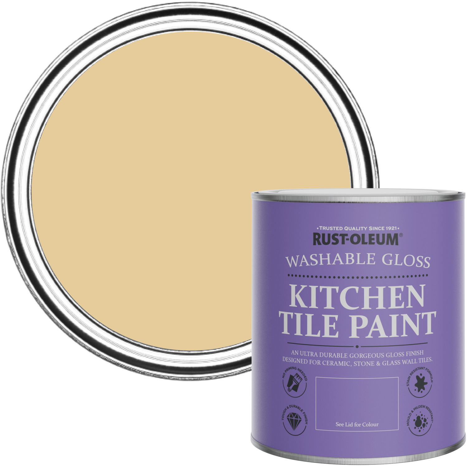 Rust-Oleum Kitchen Tile Paint in Gloss Finish - Sandstorm 750ml