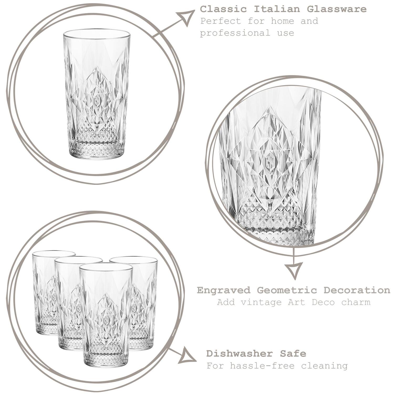 Bartender Stone Glassware 8pc Set