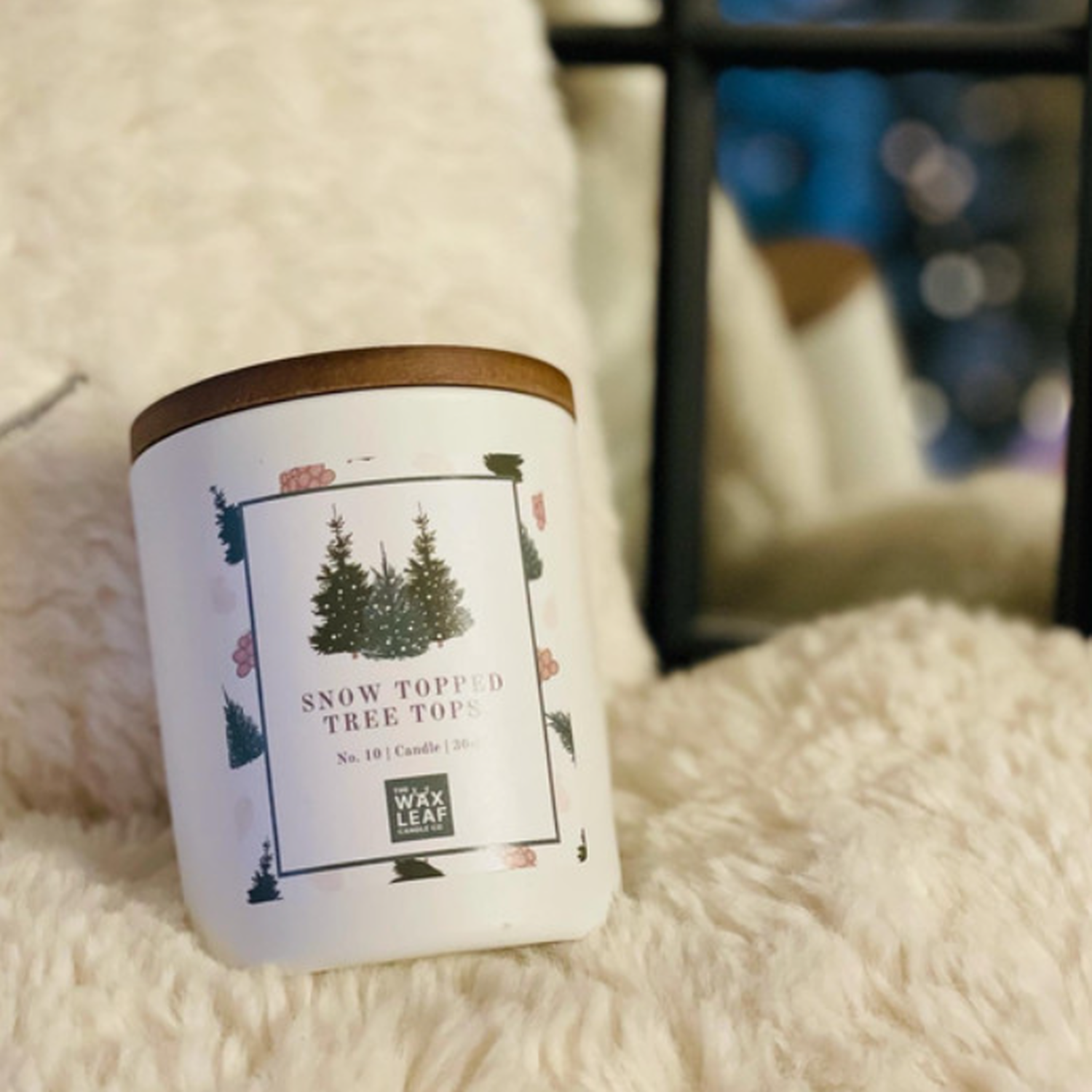 Snow Topped Tree Tops Wood Wick Fresh Crisp Christmas Candle