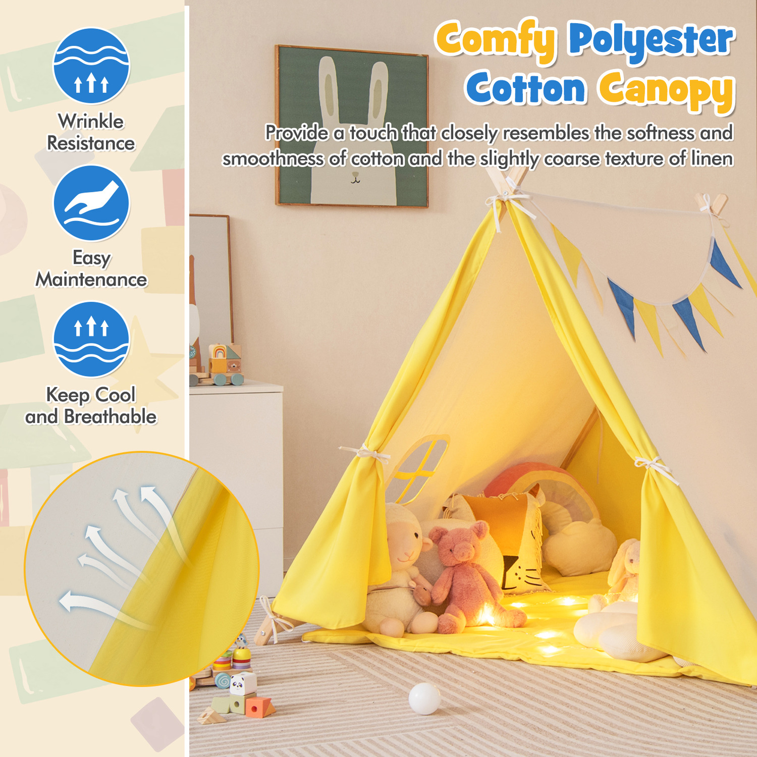 Kids Large Triangular Playhouse Tent