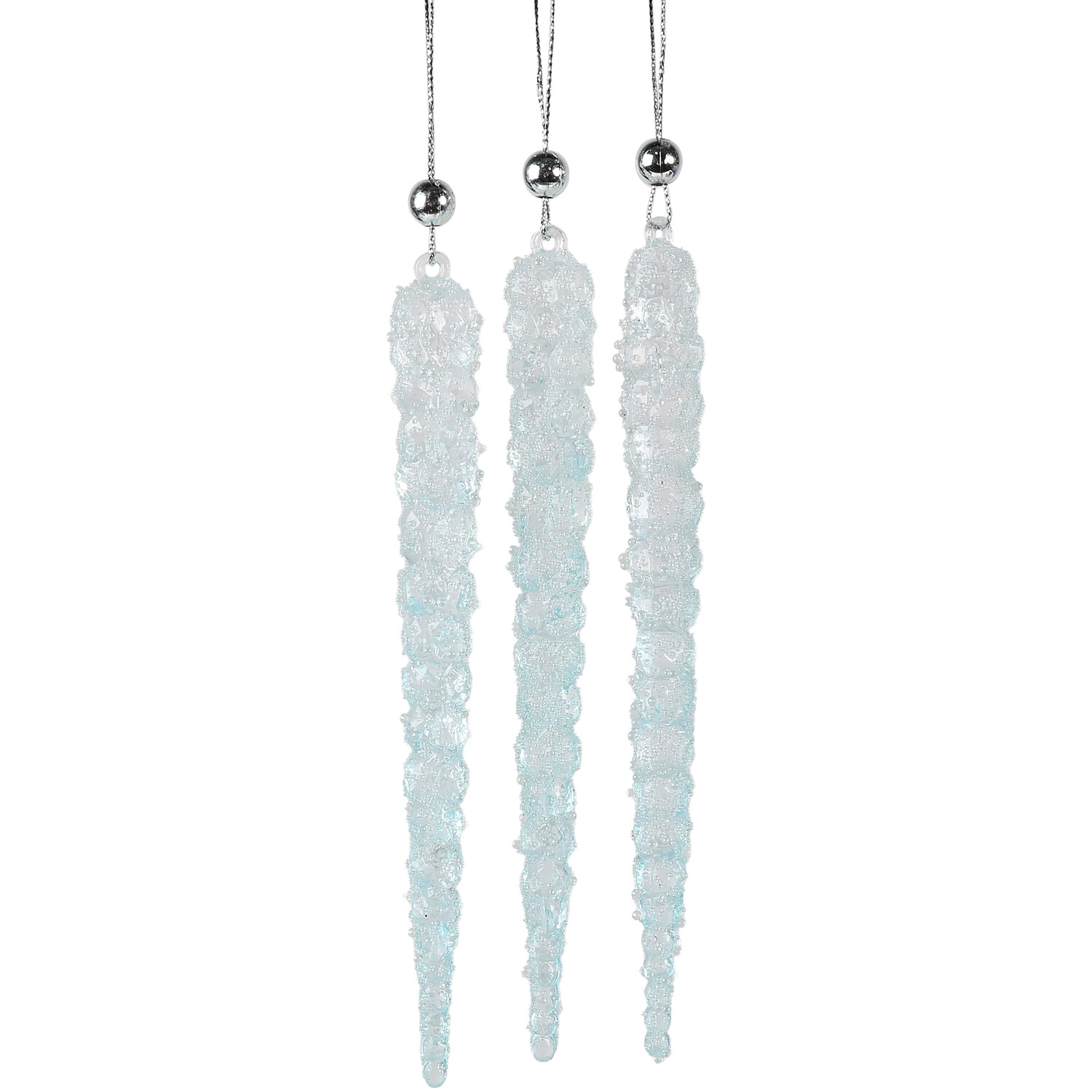 Hanging Blue Icicle Decorations