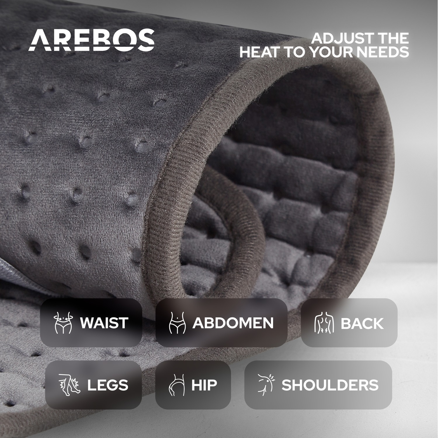 Electric heating belt for back and stomach