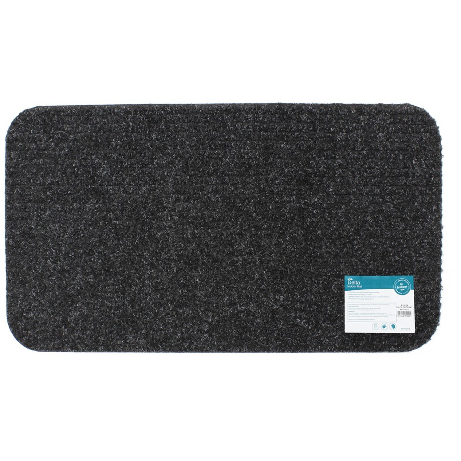 JVL Delta Indoor Mat - Charcoal