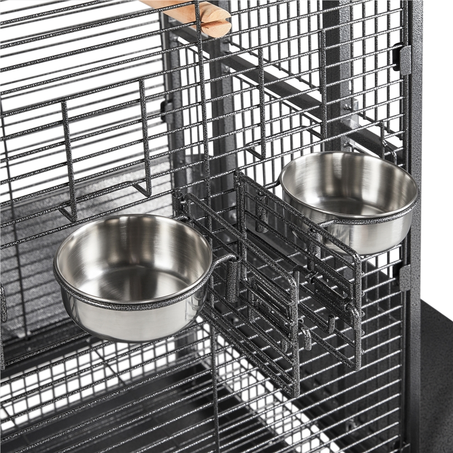 Rolling Metal Bird Cage with Playtop