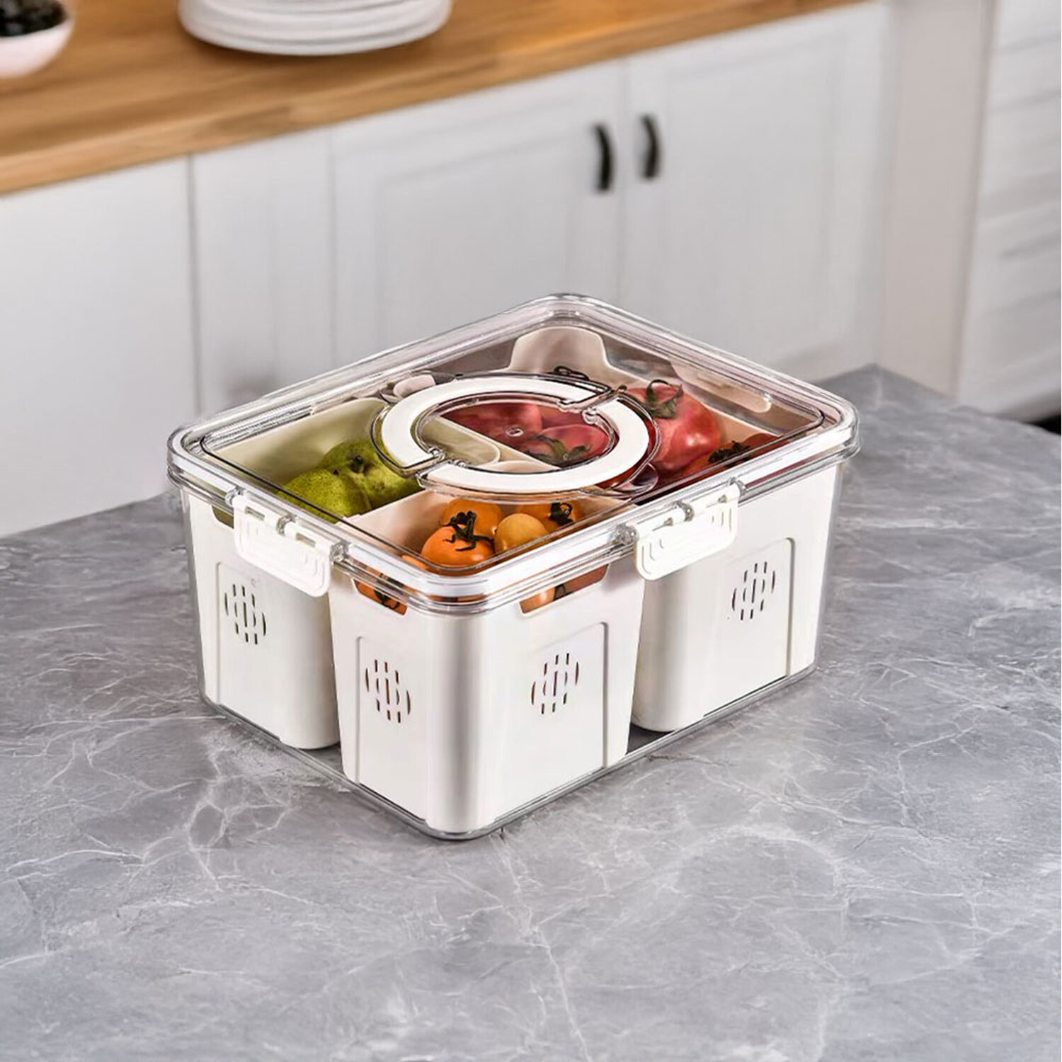 Plastic Kitchen Draining Storage Container