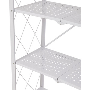 5 Tier Folding Metal Storage Shelf with Casters