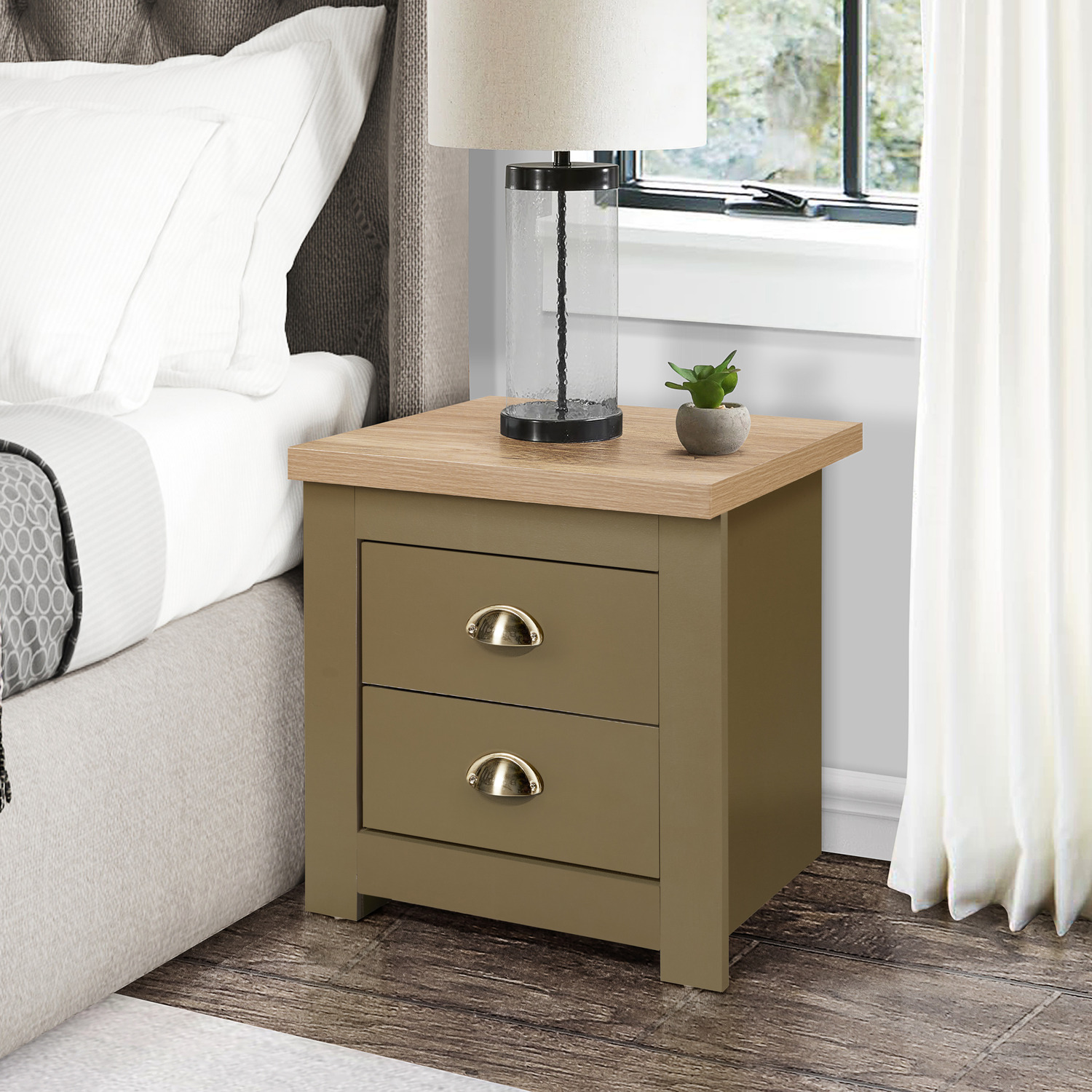 Highgate 2 Drawer Bedside