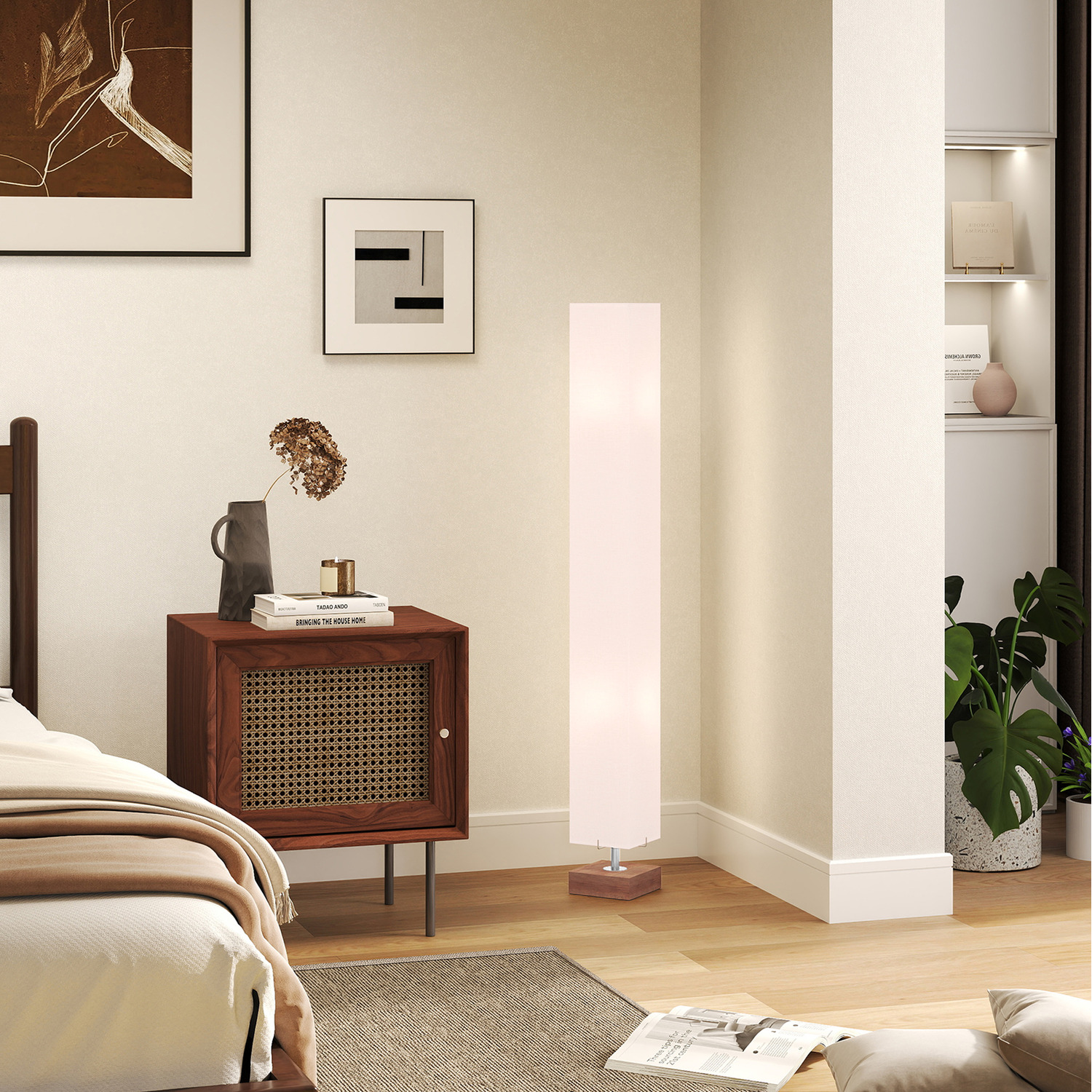 Modern 47 Inch Floor Lamp Cuboid