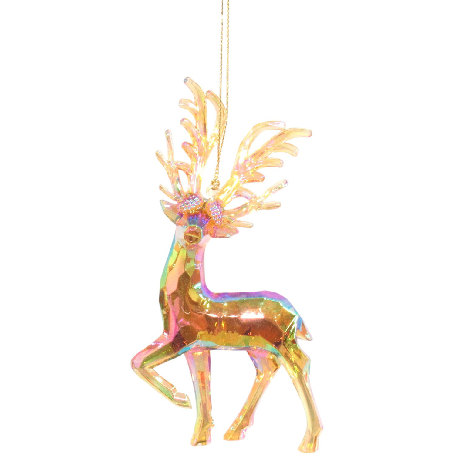 Dark Amber Iridescent Deer