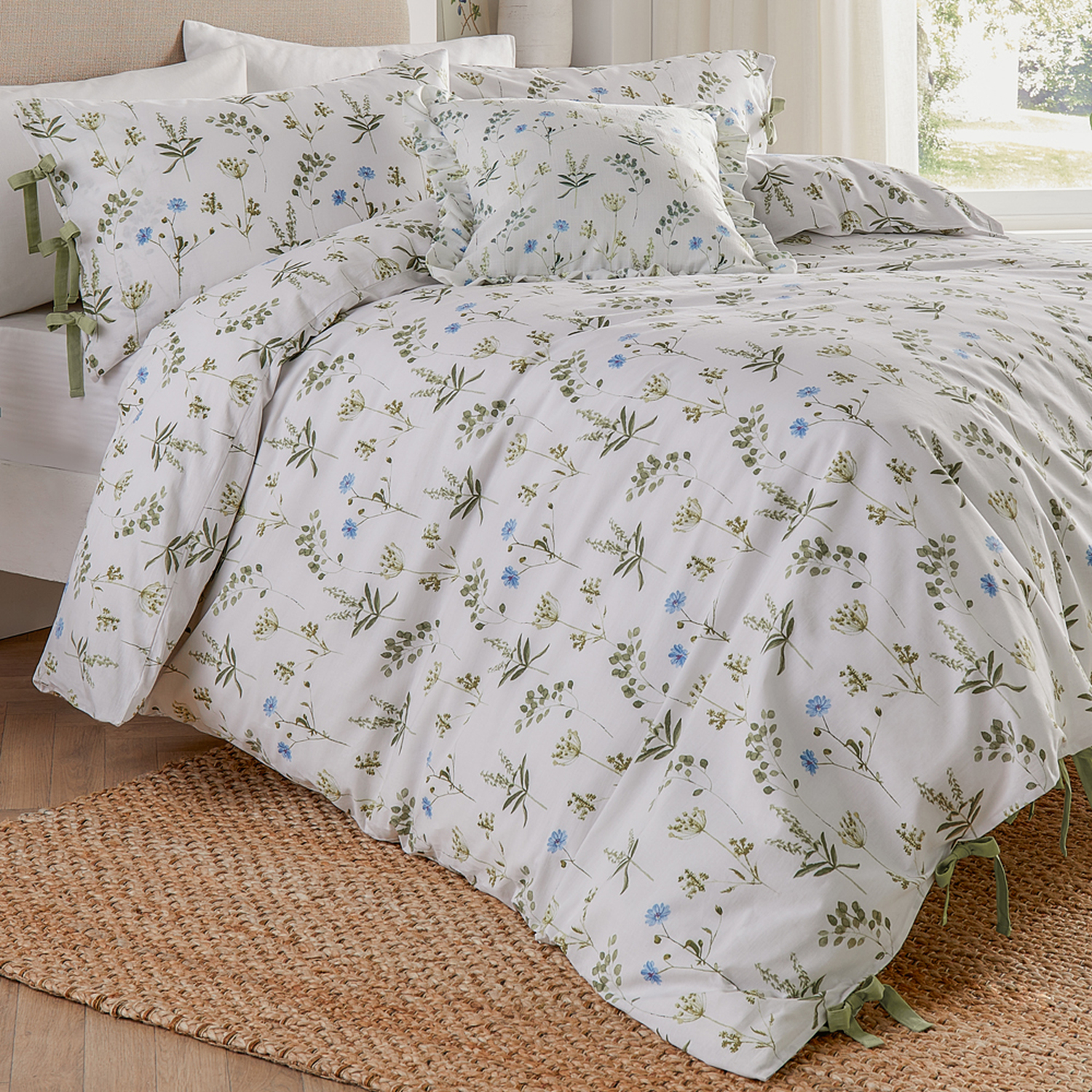 Meadow Cotton Floral Duvet Cover Set Double