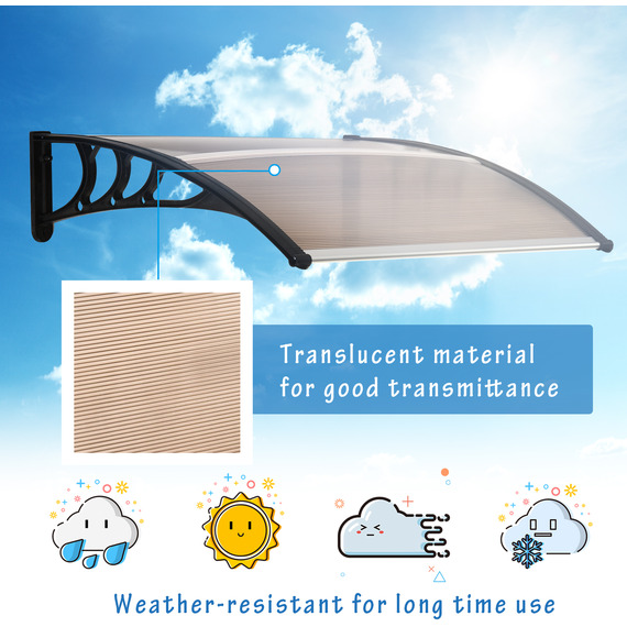 Outsunny Outdoor Window Door Canopy Fixed Awning Porch Patio