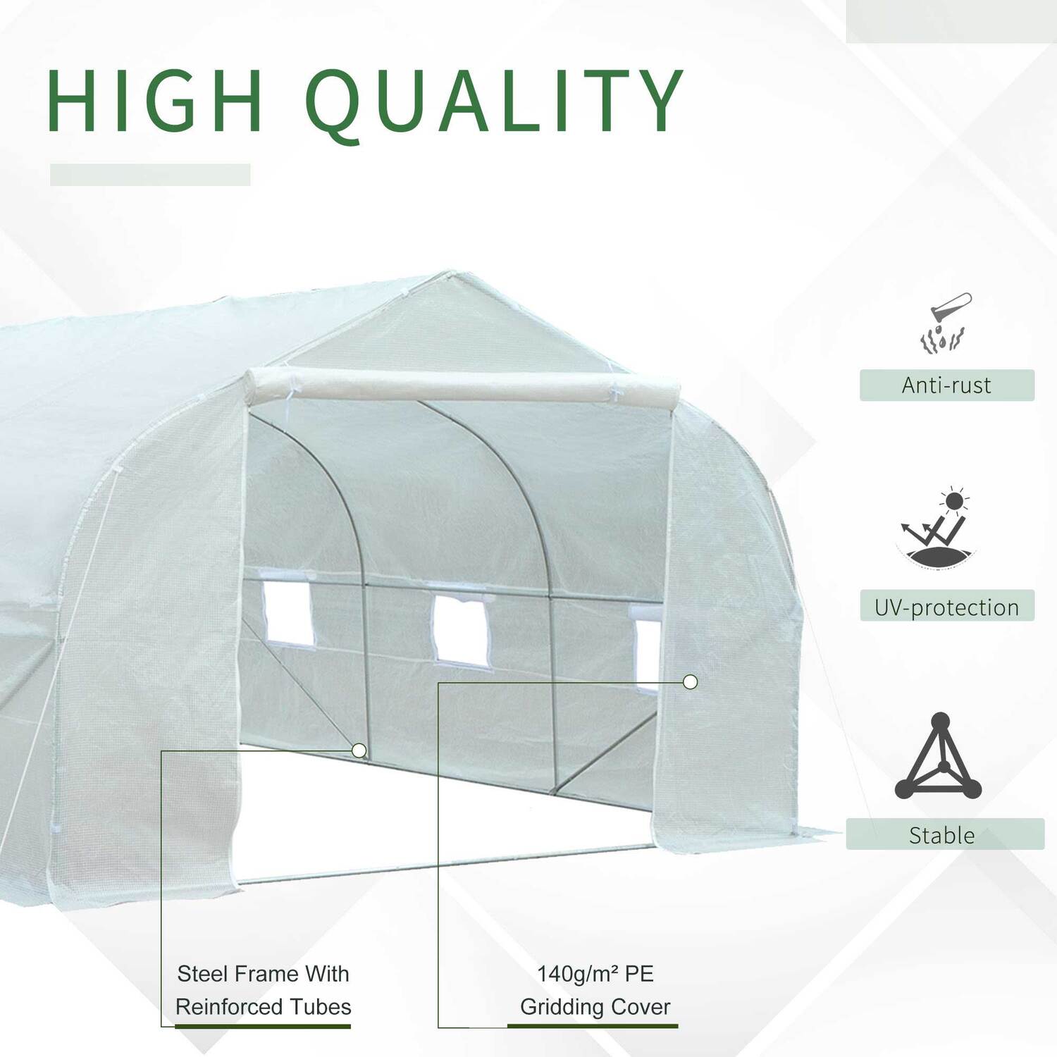 Walk in Tunnel Greenhouse Gardening Planting Shed