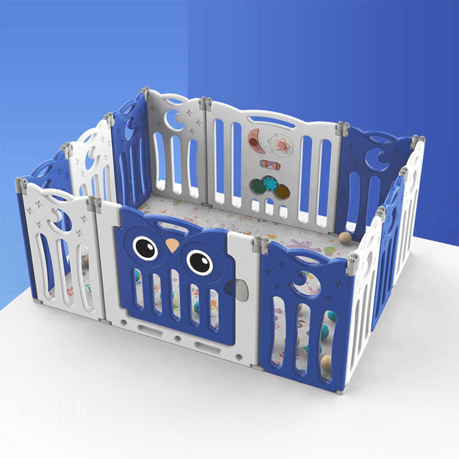 Foldable Baby Playpen Toddler Play Fence Gate Activity Center