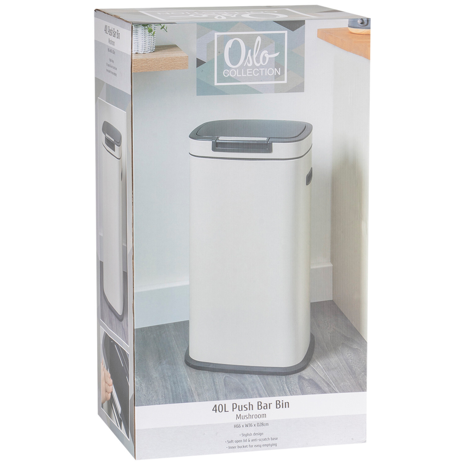 Mushroom Push Bar Bin