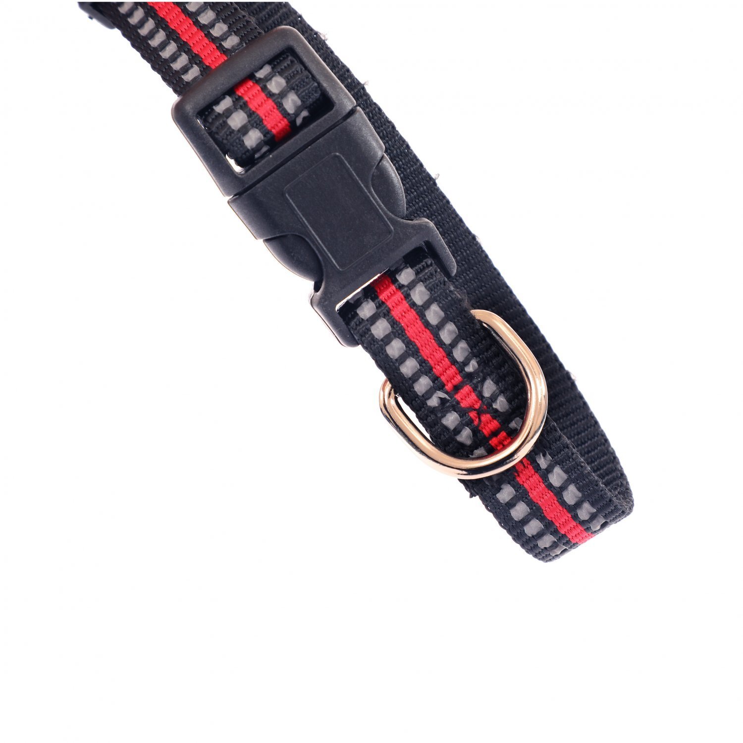 Red Adjustable Comfortable Reflective Red Dog Collar