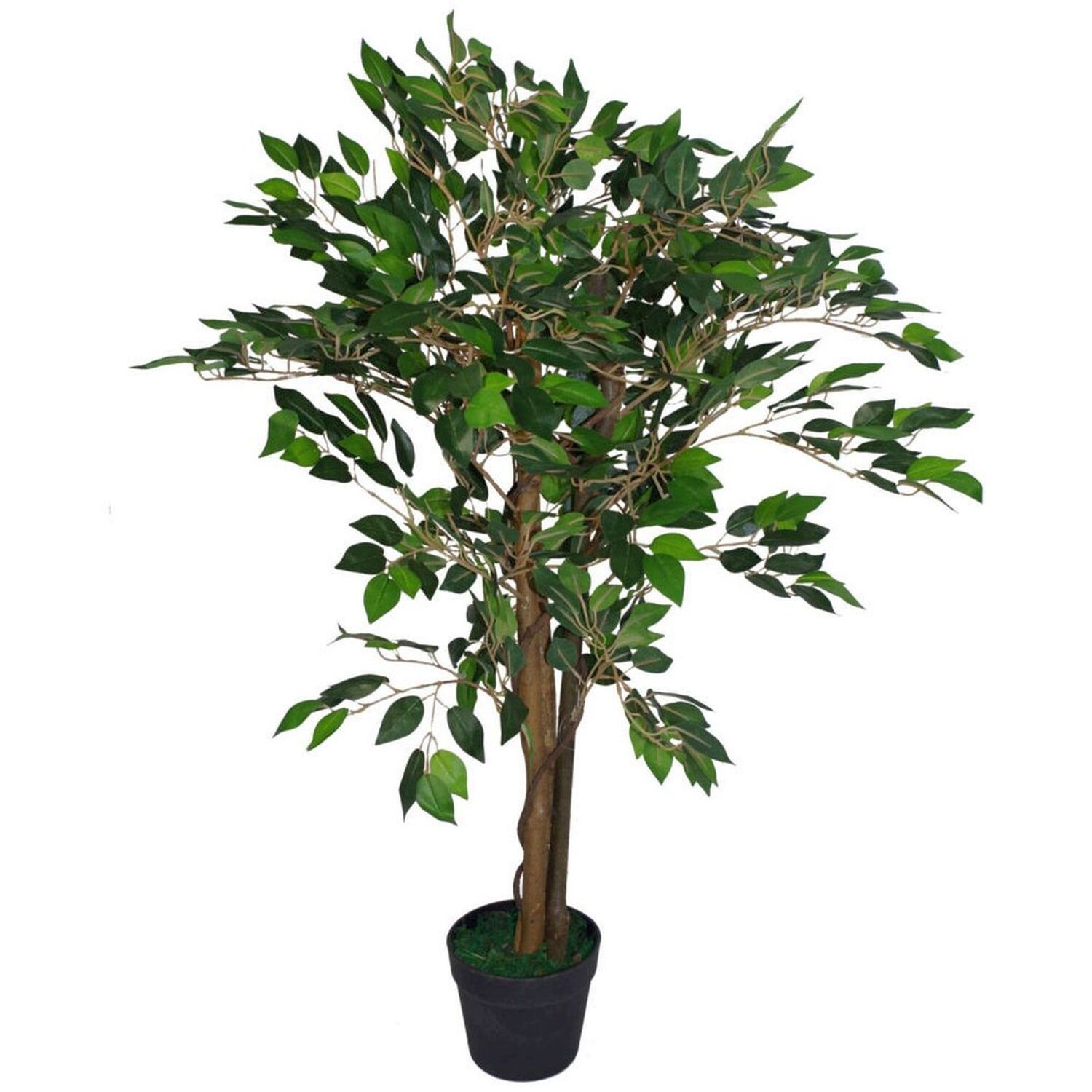 Dark Ficus Leaf Realistic Artificial Ficus Tree Plant