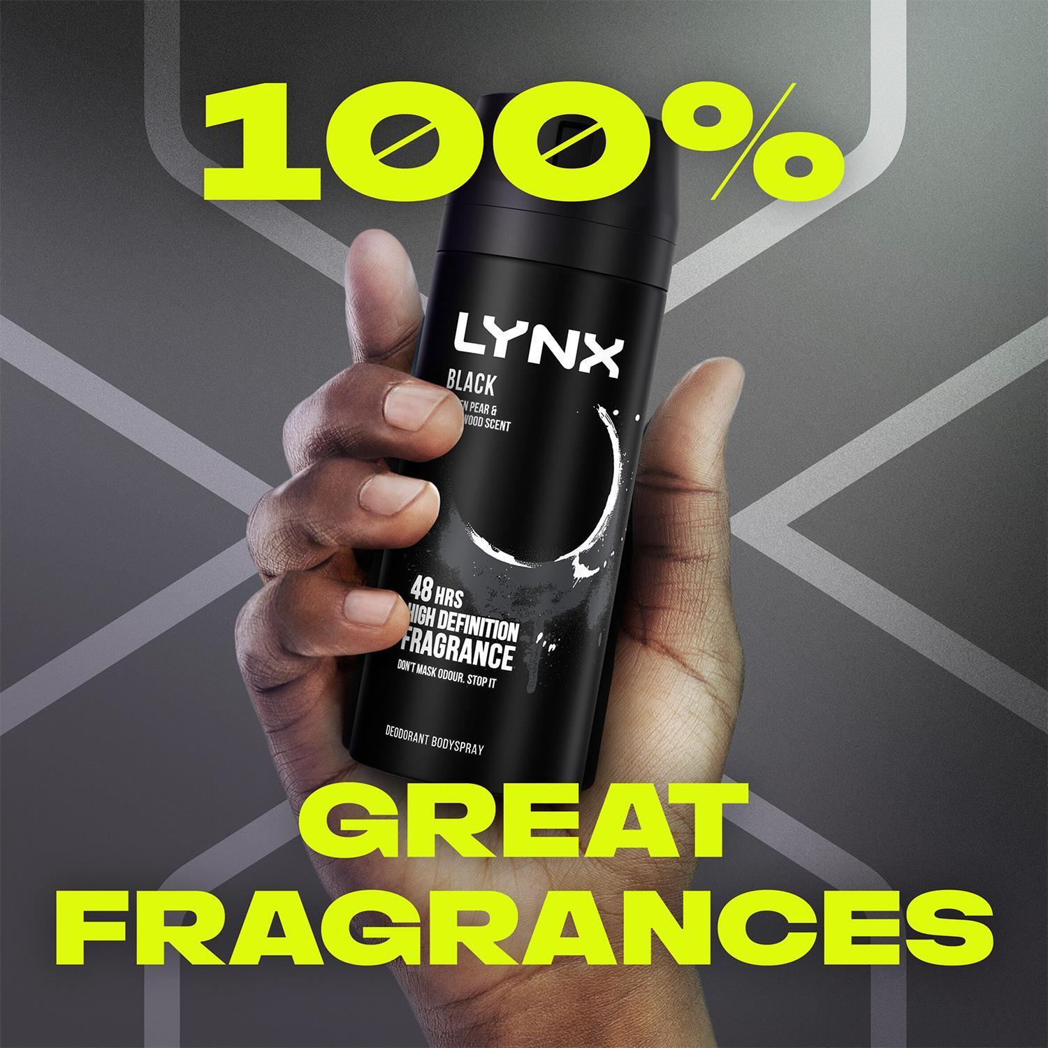 Lynx Body Spray Black 48-H High Definition Fragrance Deo For Men, 150ml