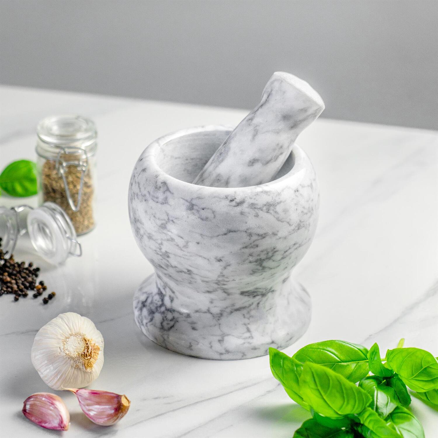 Marble Pestle And Mortar Set - 13cm
