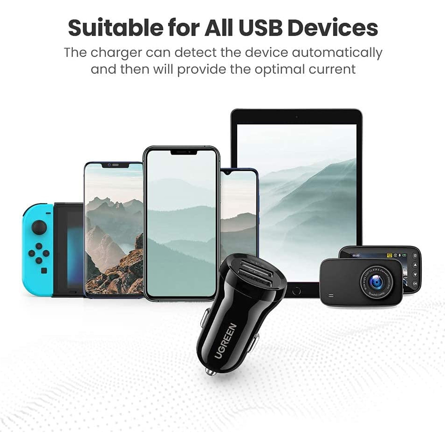 Ugreen Dual Port USB 24W Car Charger