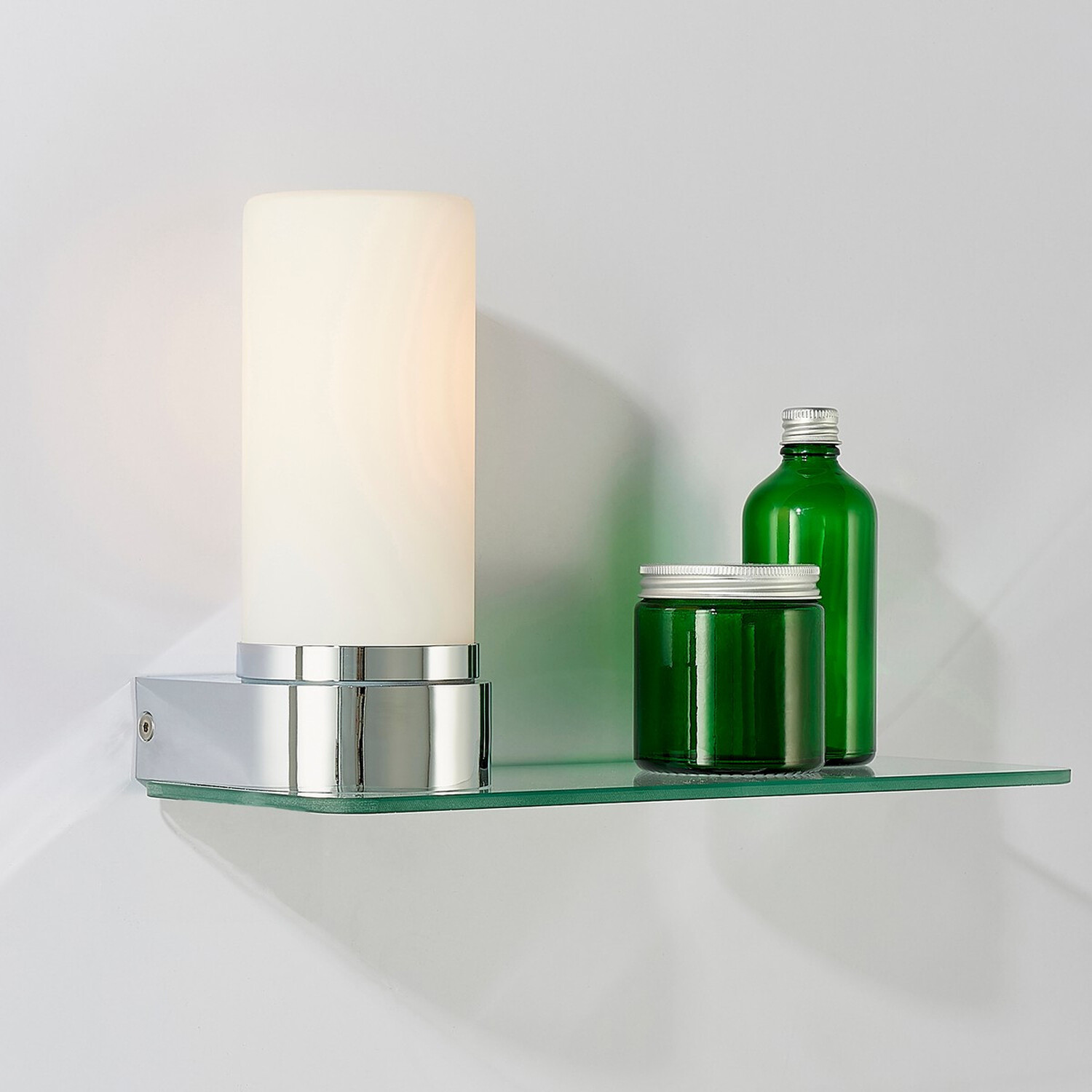 Tal 1 Light Bathroom Wall Light Chrome Plate IP44 E14