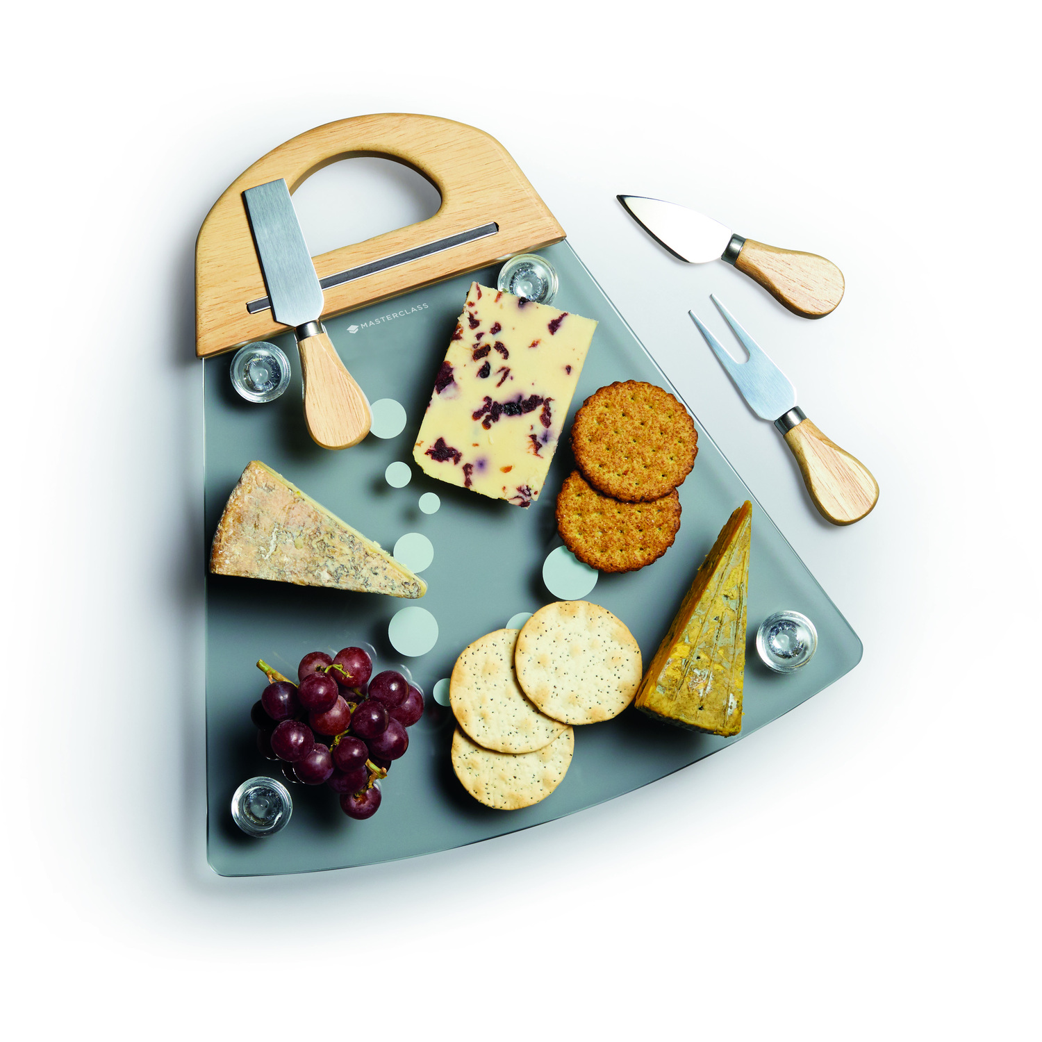 MasterClass Glass Cheese Serving Set