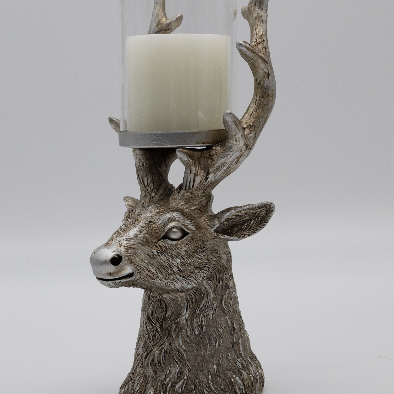 Stag Pillar Candle Holder