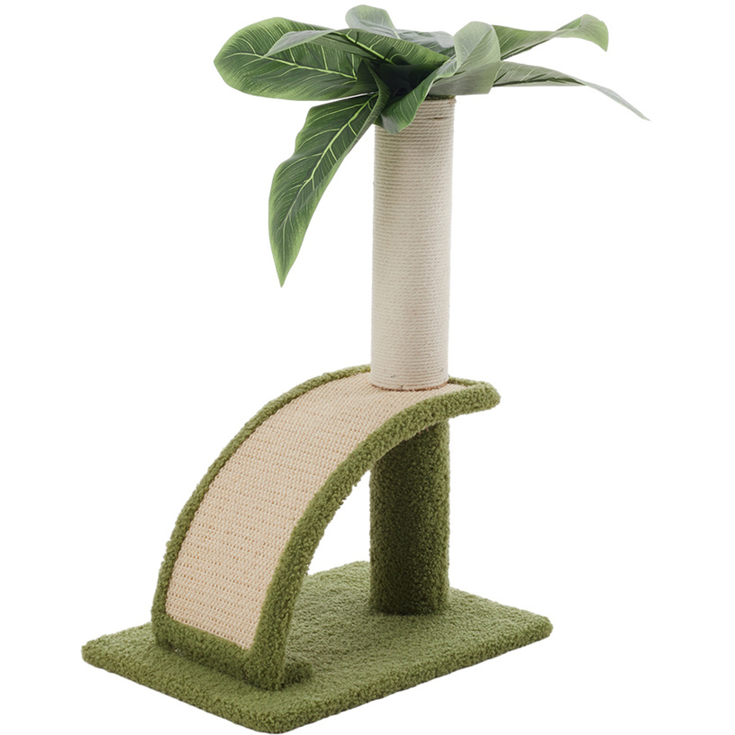 Green Tree Sisal Cat Sratching Post with Backscratcher