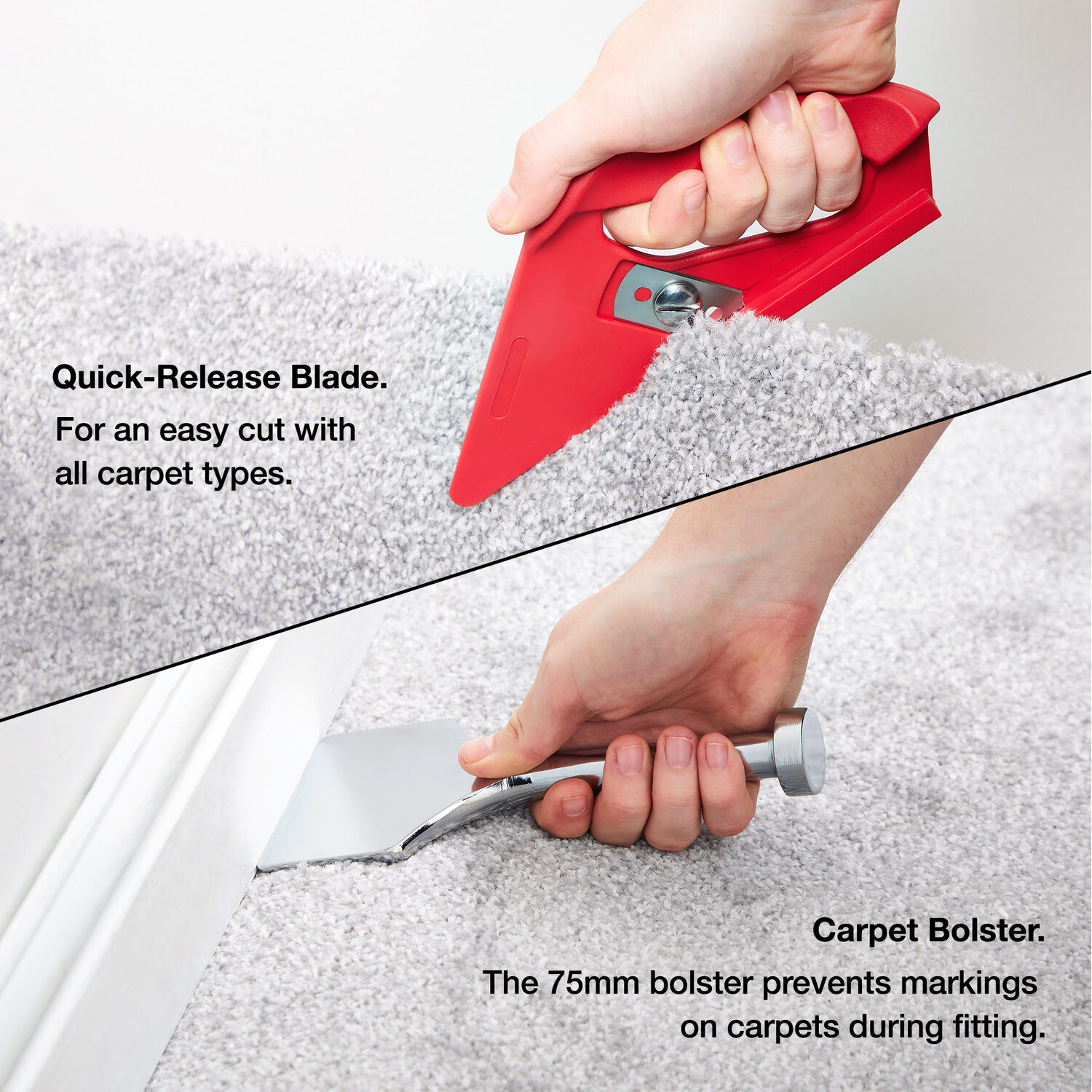 Carpet Stretching Kit with Knee Kicker and Accessories