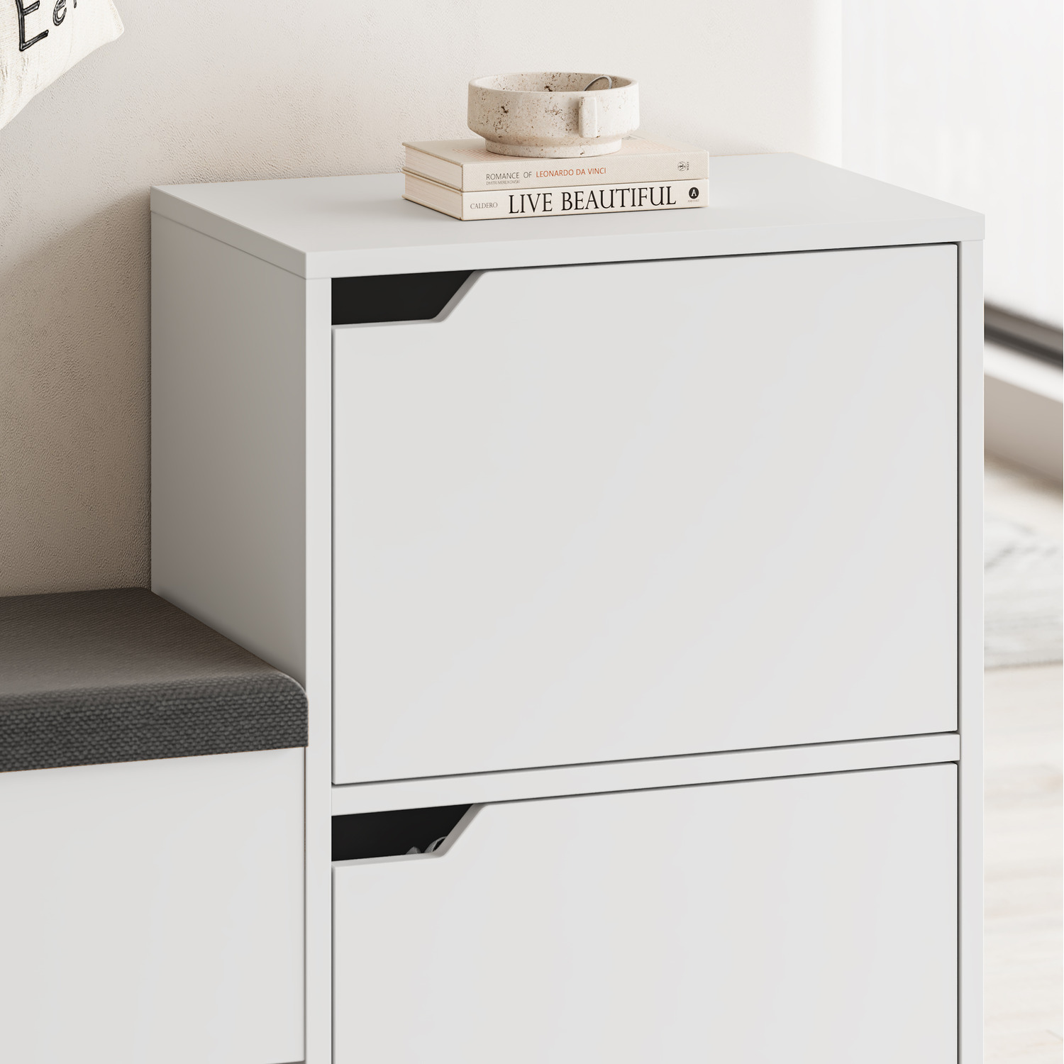 Haven Modern Shoe Bench Storage