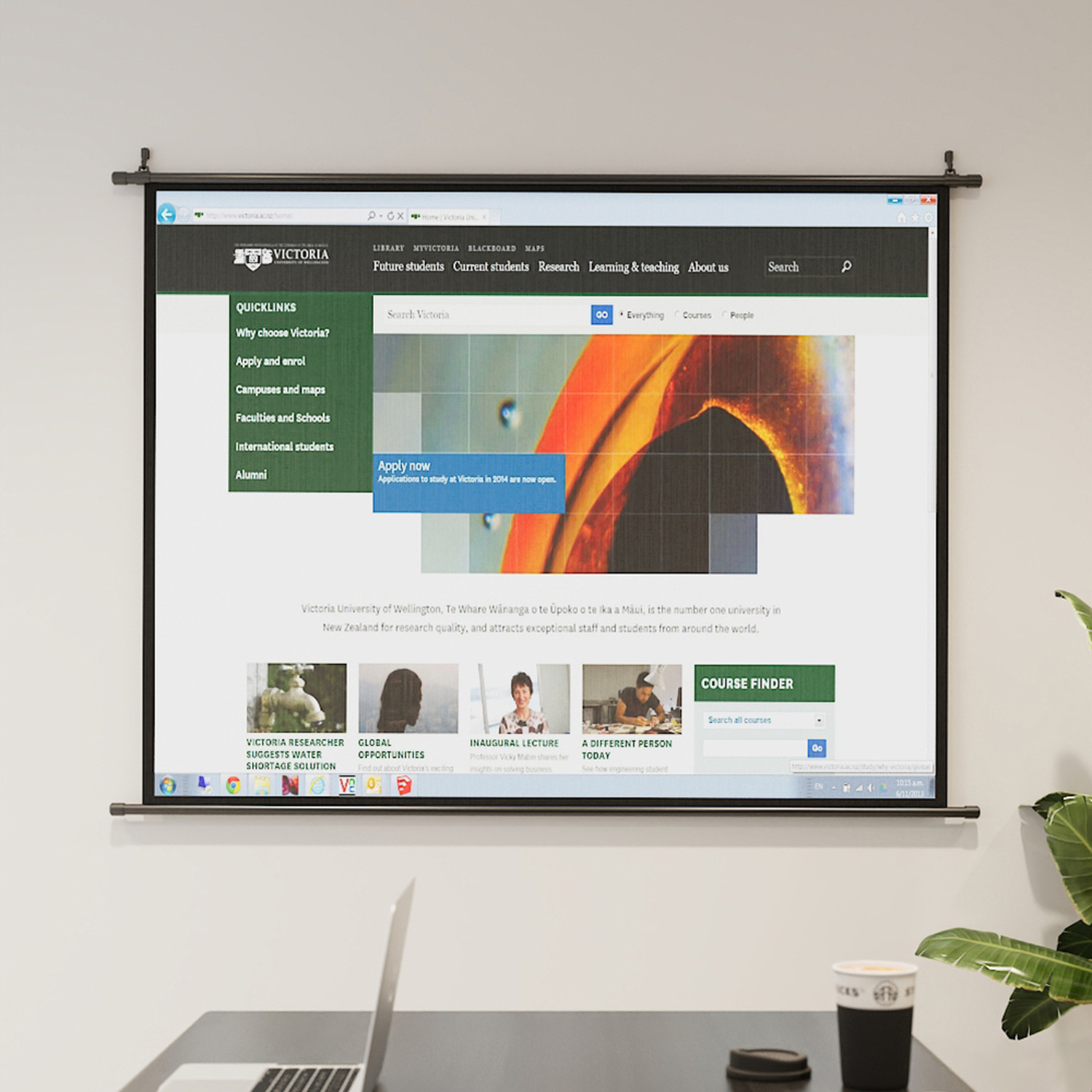 Indoor Portable Black Backed Projector Screen